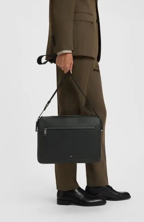 Hugo Ray Faux Leather Messenger Bag
