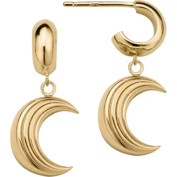 Jennifer Zeuner Jewelry Apollo Huggie Hoop Earrings - 18k Gold Vermeil