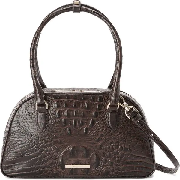 Brahmin Angie Leather Barrel Bag - Chocolate Alden Road