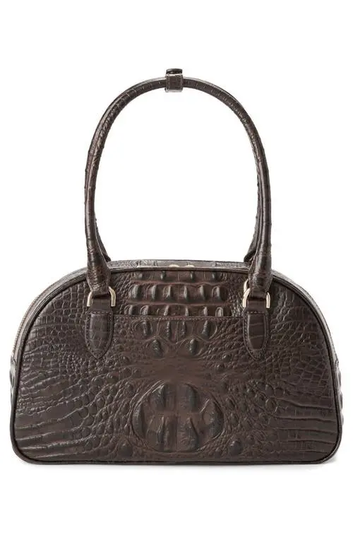 Brahmin Angie Leather Barrel Bag - Chocolate Alden Road