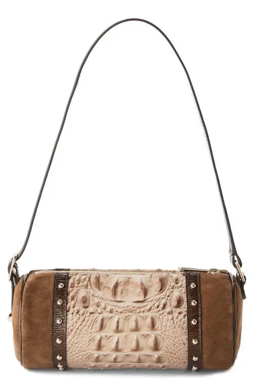 Brahmin Billie Leather Barrel Bag - Taupe Ensemble