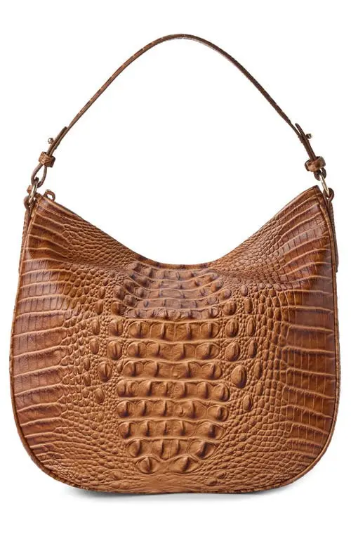 Brahmin Small Kathleen Croc Embossed Leather Shoulder Bag