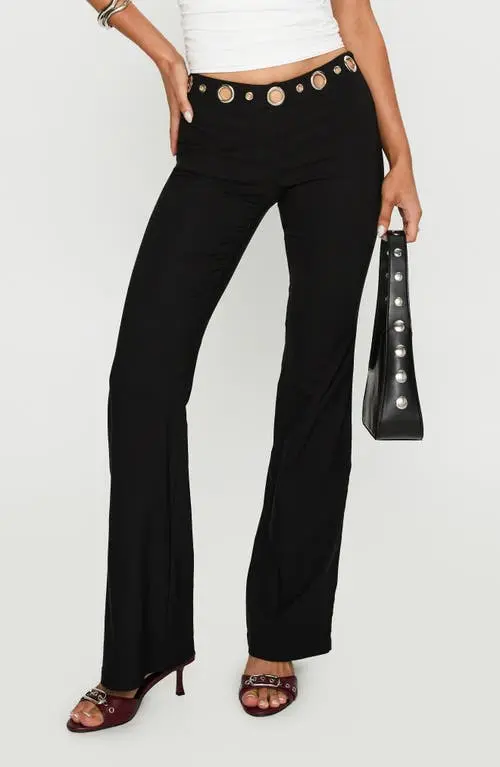 Princess Polly Grommet Trim Flare Pants