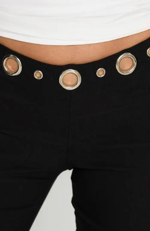 Princess Polly Grommet Trim Flare Pants