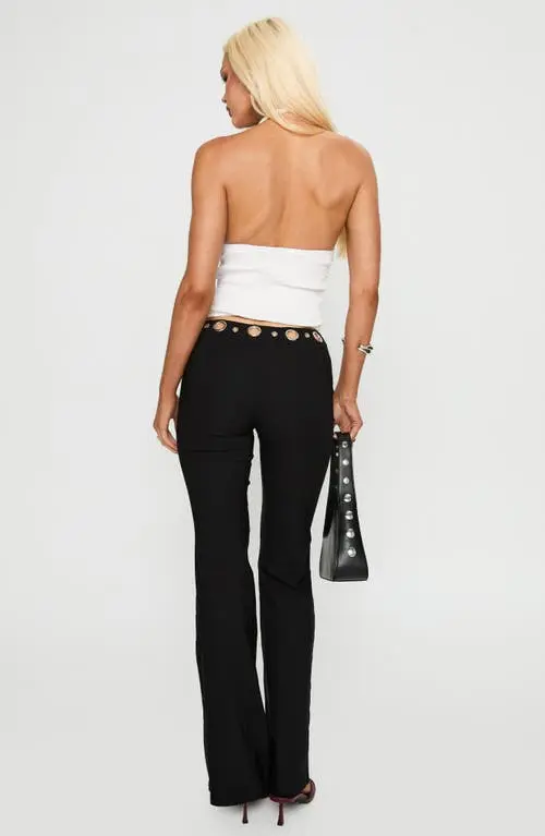 Princess Polly Grommet Trim Flare Pants