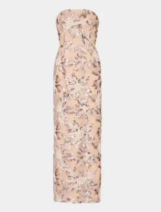 MILLY Meredith Sequined Strapless Maxi Dress