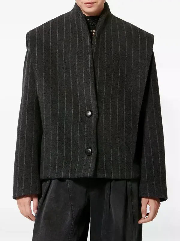 Isabel Marant Étoile Dyogo Pinstripe Wool Blend Jacket