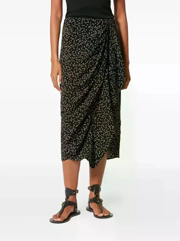 MARANT ETOILE Zaine Draped Midi Skirt