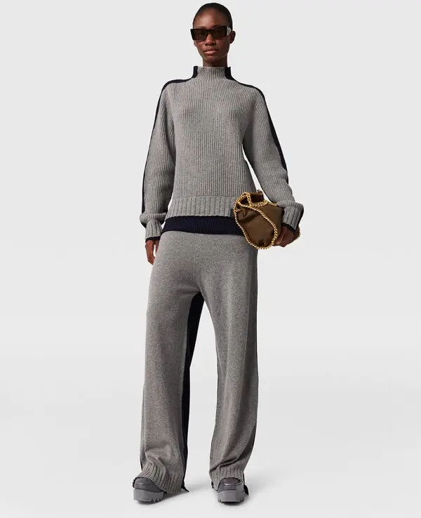Stella McCartney Wide-leg Contrast Panel Trousers