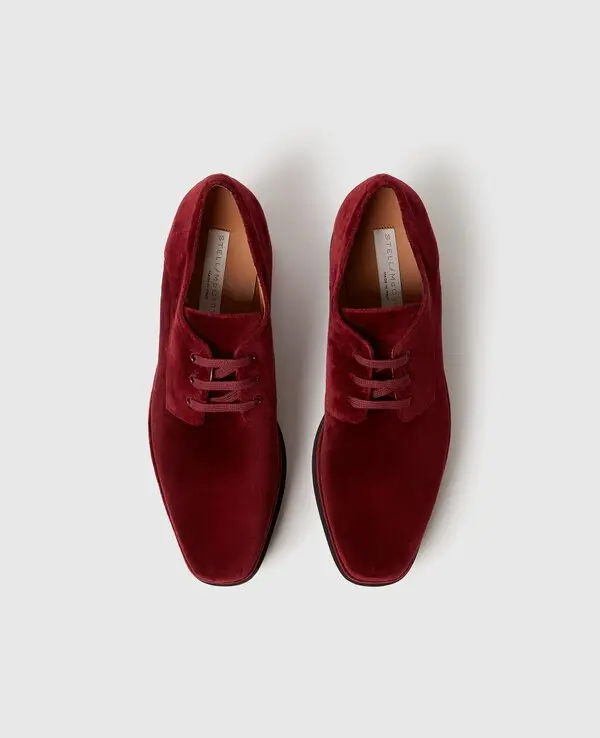 Stella McCartney Velvet Platform Shoes - Bordeaux