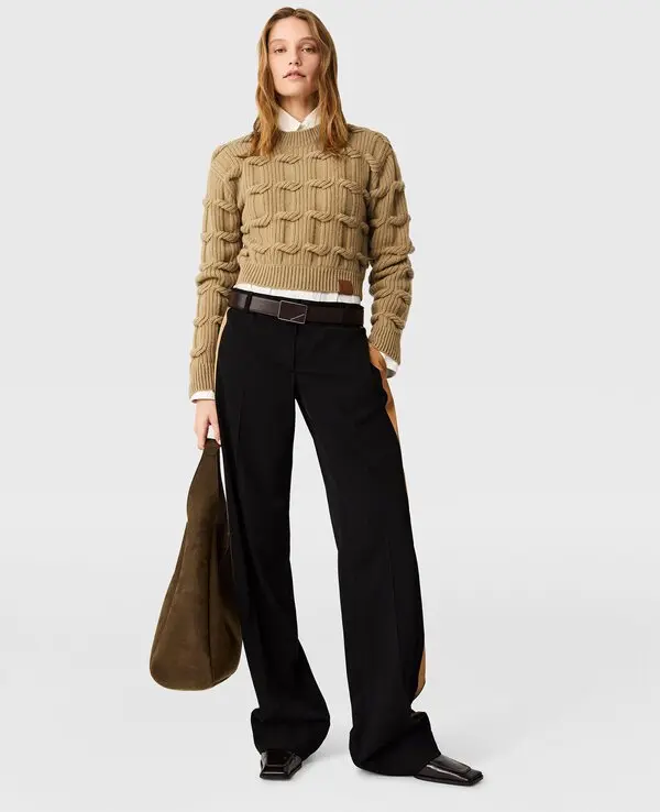 Stella McCartney Falabella Cable-knit Crewneck Jumper