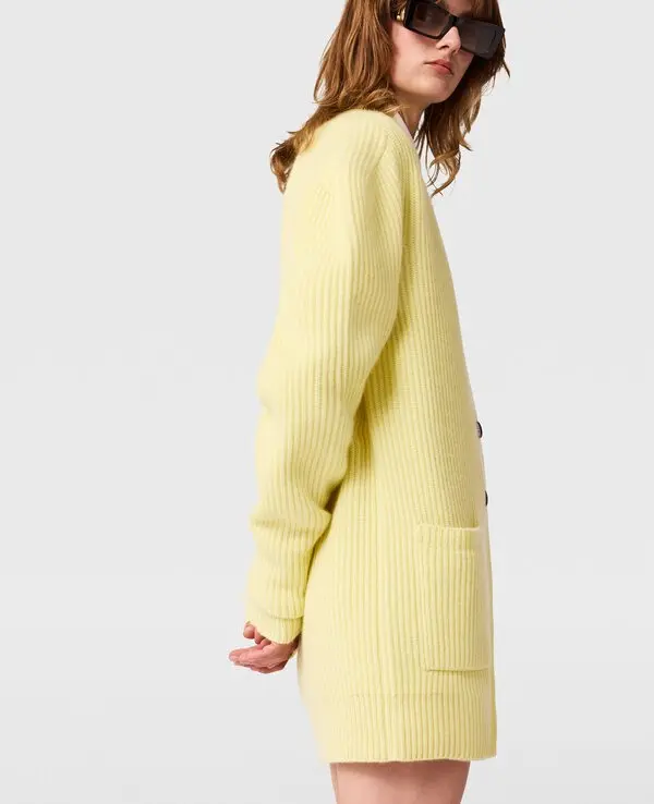 Stella McCartney Chunky Knit V-neck Cardigan - Lemon