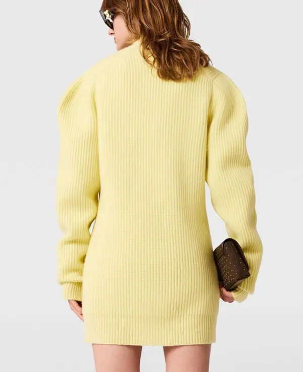 Stella McCartney Chunky Knit V-neck Cardigan - Lemon