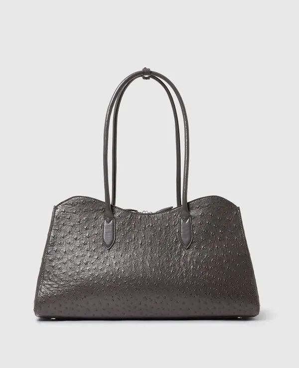 Stella McCartney Ryder Ostrich Laptop Tote