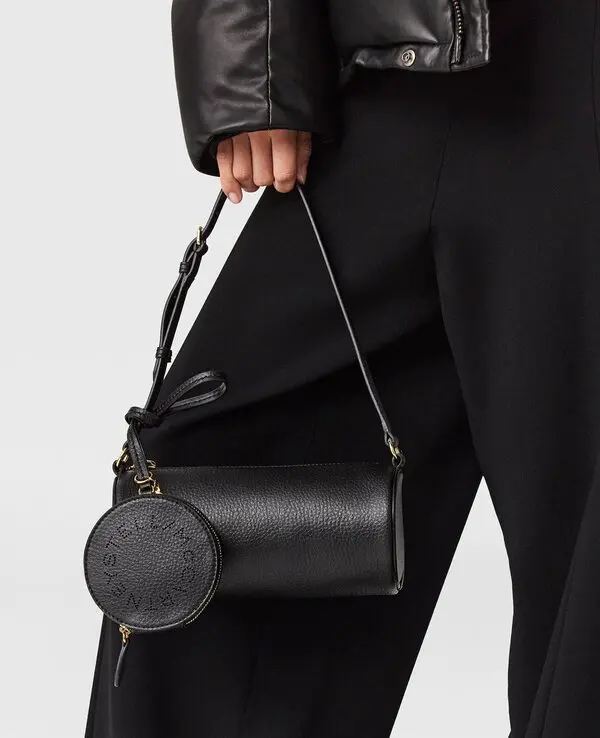 Stella McCartney Logo Bowling Shoulder Bag - Black
