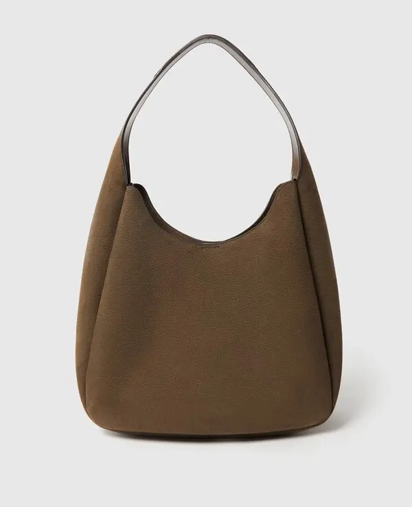 Stella McCartney Logo Large Hobo Bag - Moka