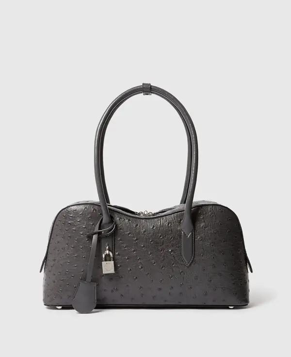 Stella McCartney Ryder Ostrich Shoulder Bag