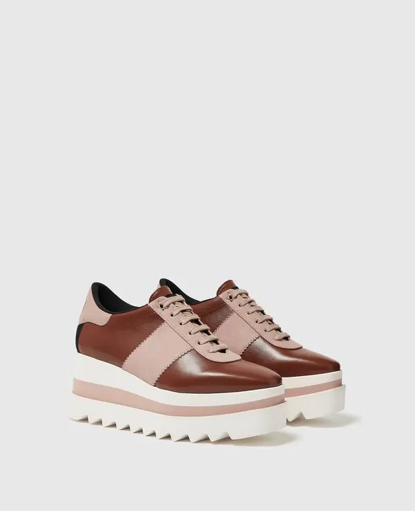 Stella McCartney Sneak-elyse Platform Trainers - Pecan/shell