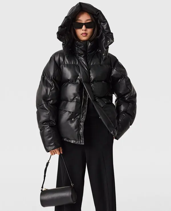 Stella McCartney Padded Vegan Leather Puffer Coat