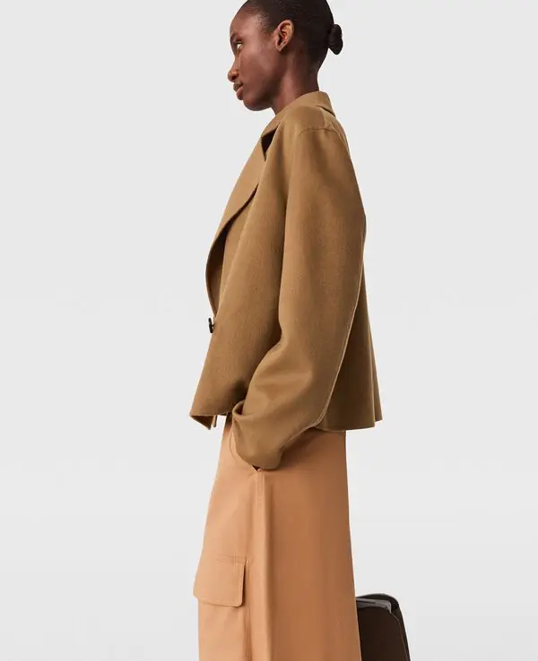 Stella McCartney Double-breasted Cropped Peacoat Jacket