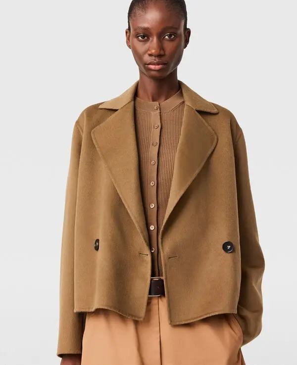 Stella McCartney Double-breasted Cropped Peacoat Jacket