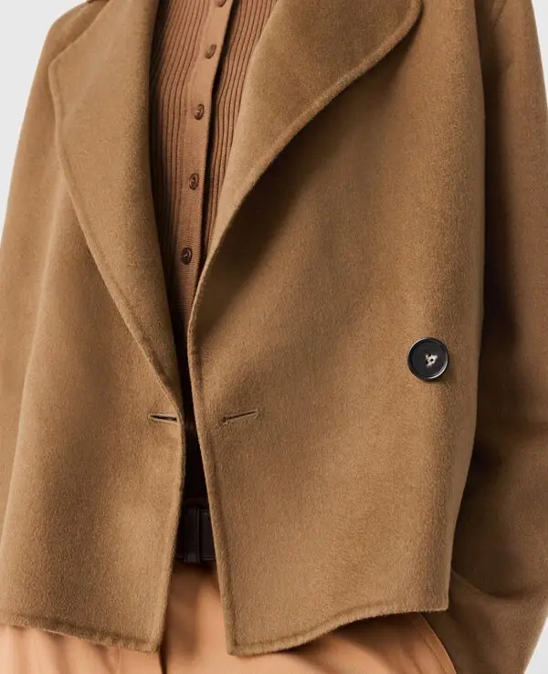 Stella McCartney Double-breasted Cropped Peacoat Jacket