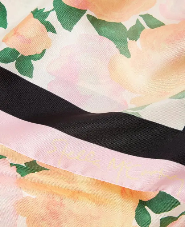 Stella McCartney Peony Print Square Scarf