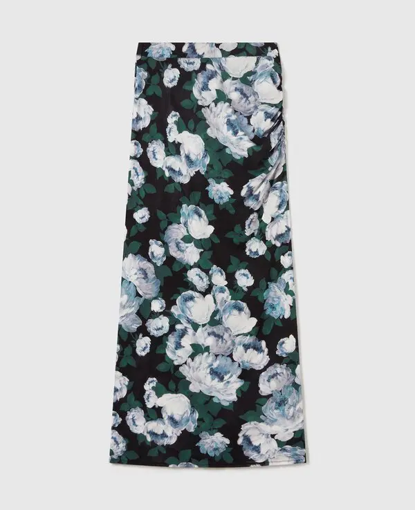 Stella McCartney Floral Mesh Midi Skirt - Multicolour