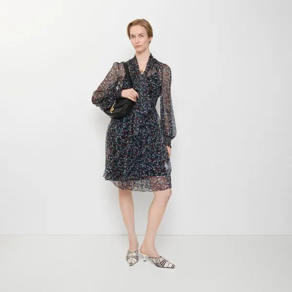 Burberry Floral Silk Creponne Dress