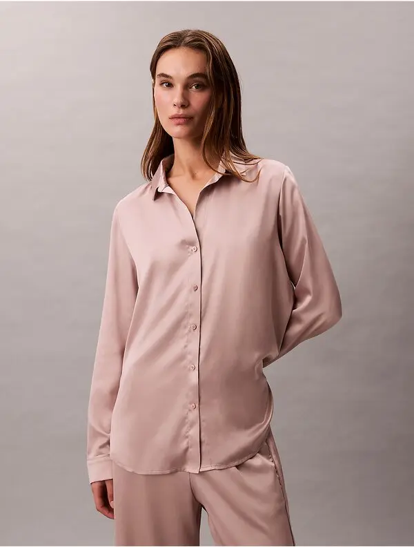 Calvin Klein Satin Sheen Sleep Shirt - Cedar
