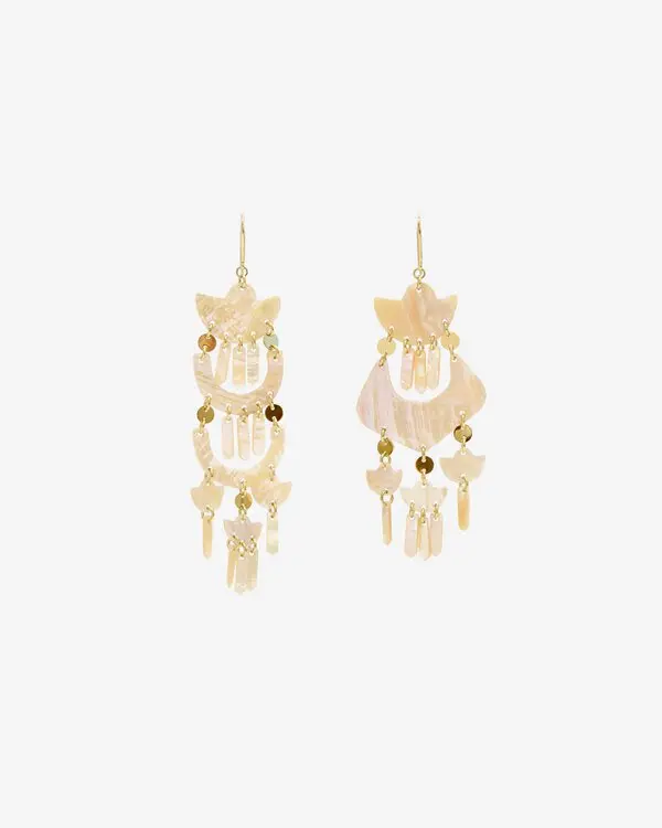 Isabel Marant Yue Shell Earrings - Lotus