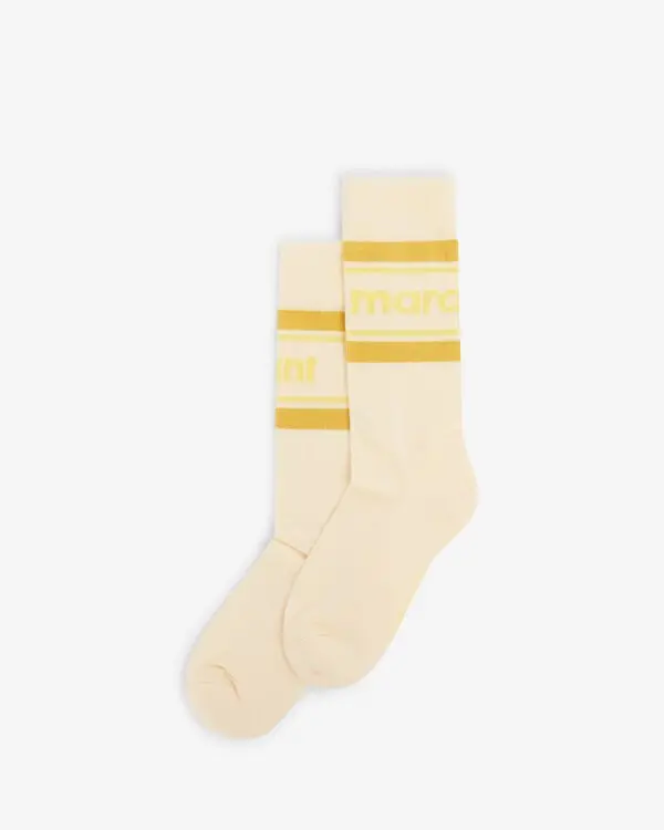 Isabel Marant Donna Mid-calf Socks - Ecru/yellow