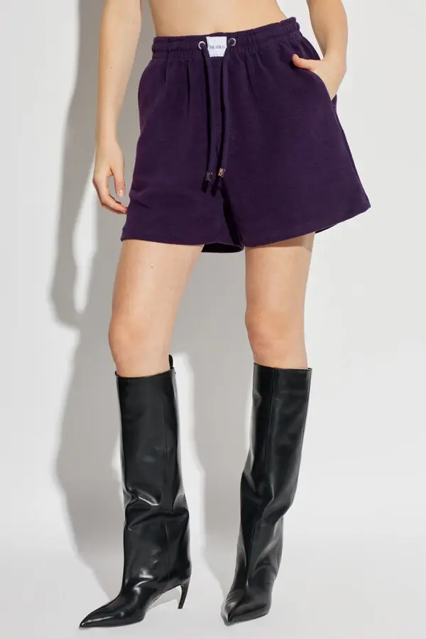 Attico Logo Shorts - Purple