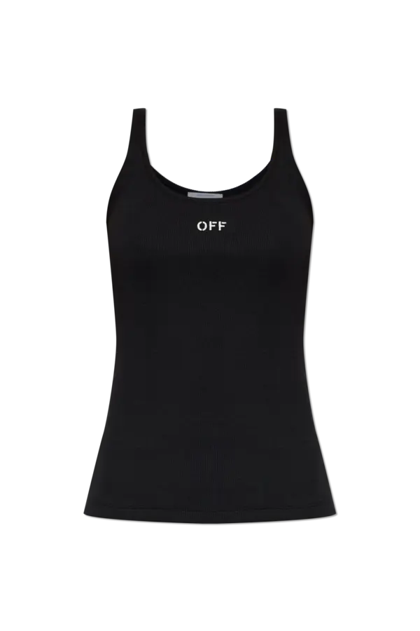 Off-White Ribbed Camisole Top