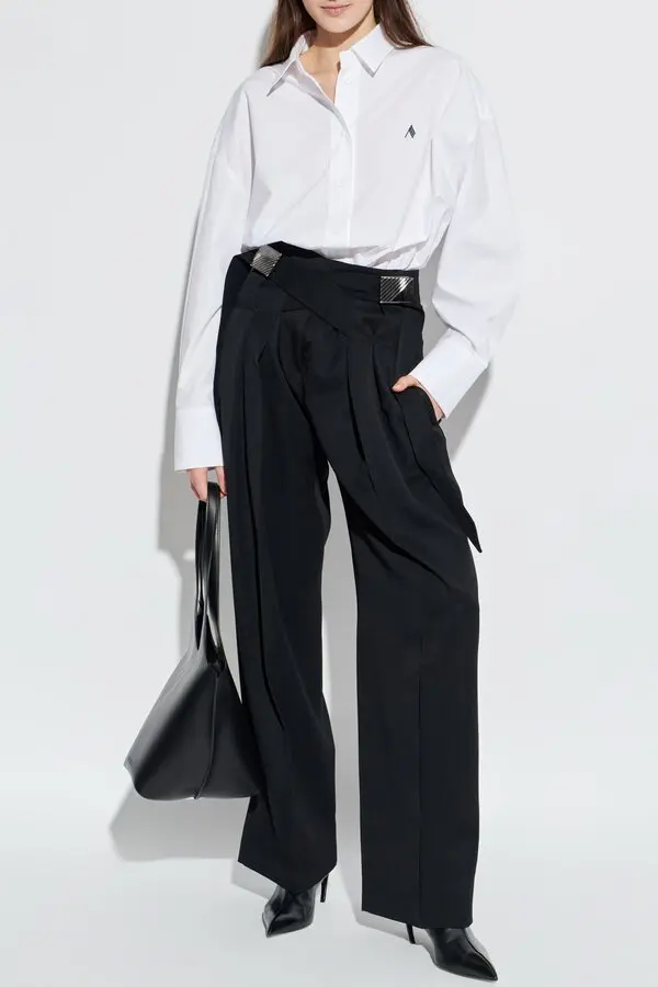 Attico Wide-leg Wool Trousers