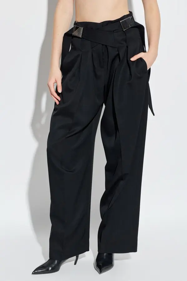 Attico Wide-leg Wool Trousers