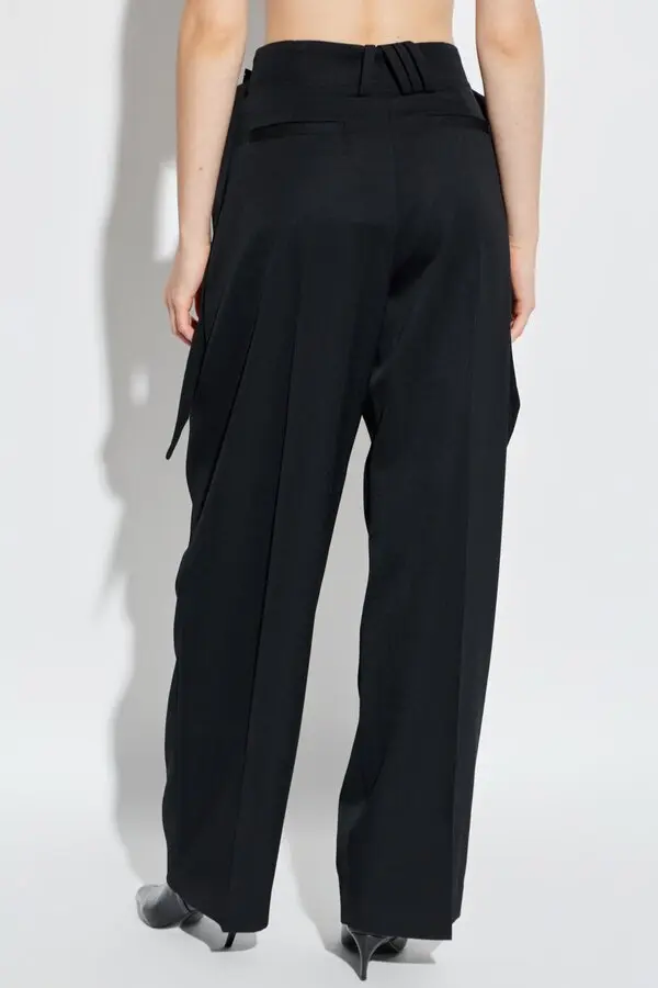 Attico Wide-leg Wool Trousers