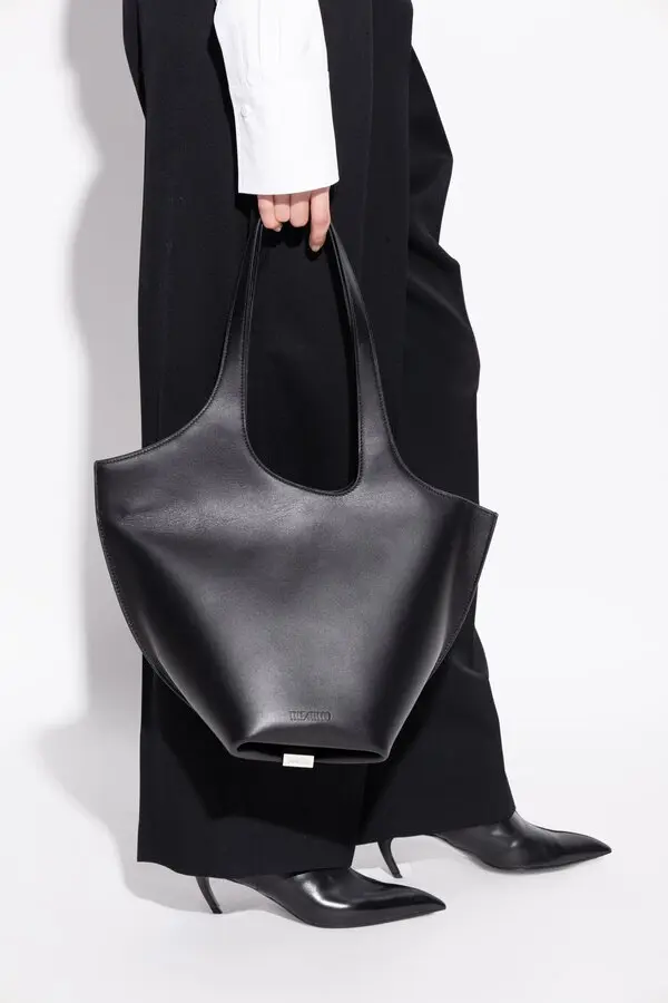 Attico La Scoop Medium Shopper Bag - Black