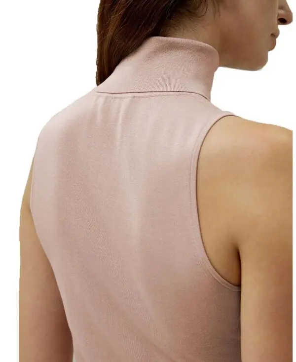 Lilysilk Sleeveless Turtleneck Top - Pink