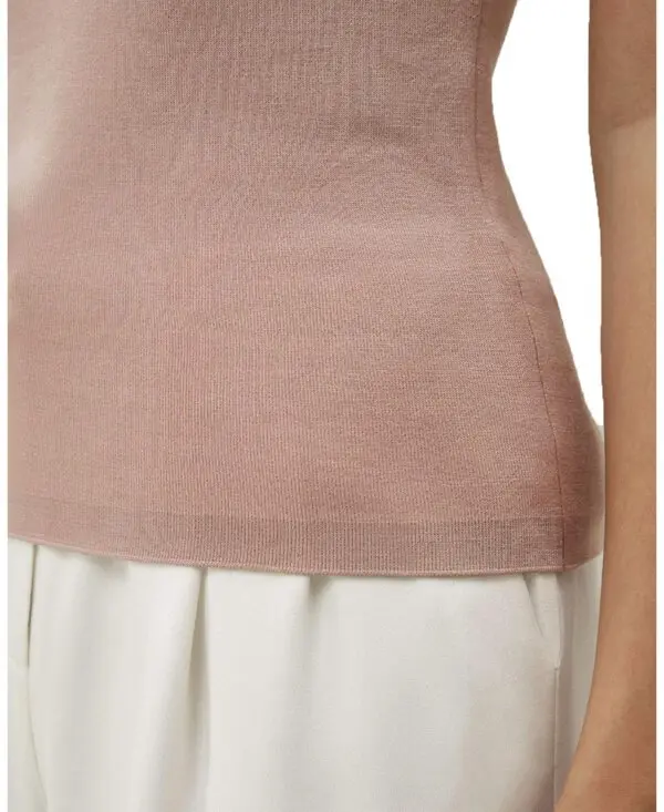 Lilysilk Sleeveless Turtleneck Top - Pink