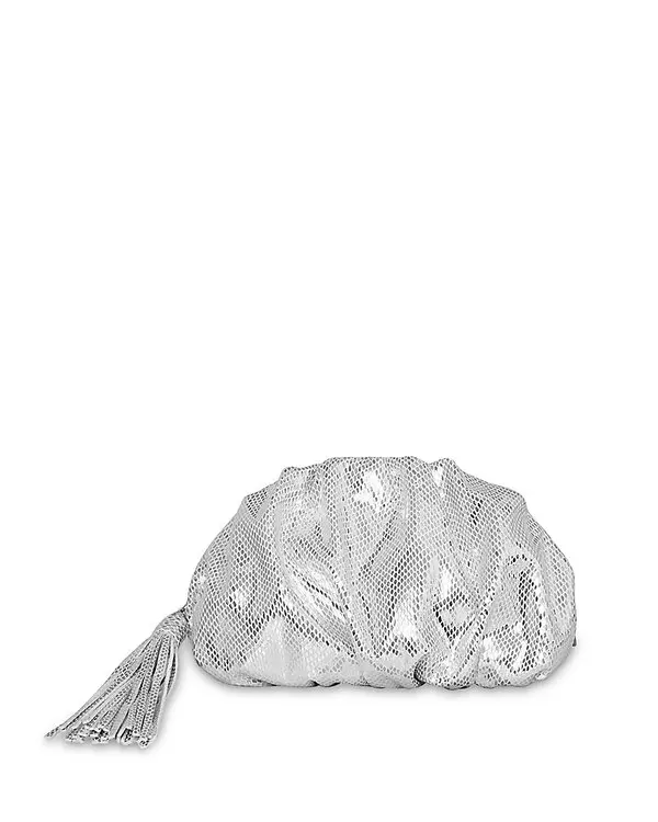 Rebecca Minkoff Small Ruched Clutch - Silver