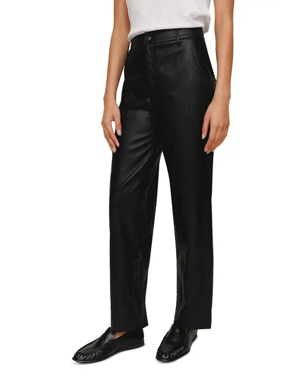 Bella Dahl Faux Leather Pants - Black