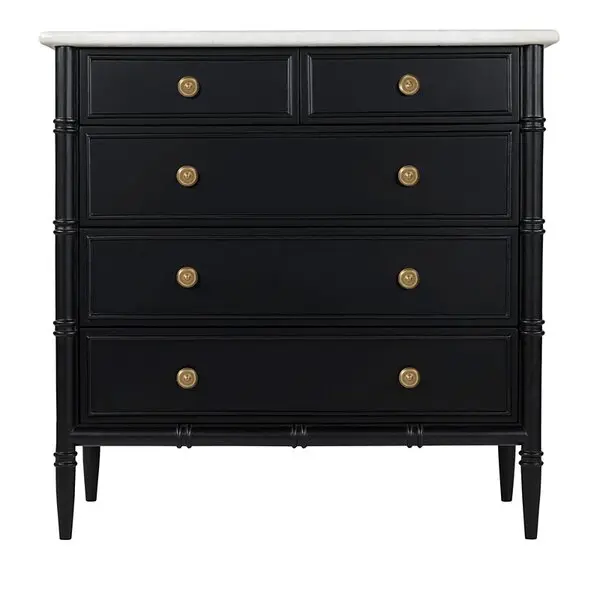 MOE'S HOME COLLECTION Eleanor 5 Drawer Chest - Black