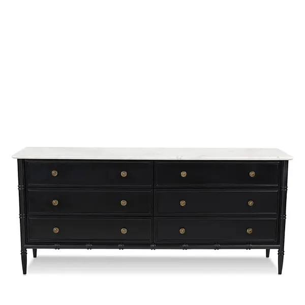 MOE'S HOME COLLECTION Eleanor 6 Drawer Dresser - Black