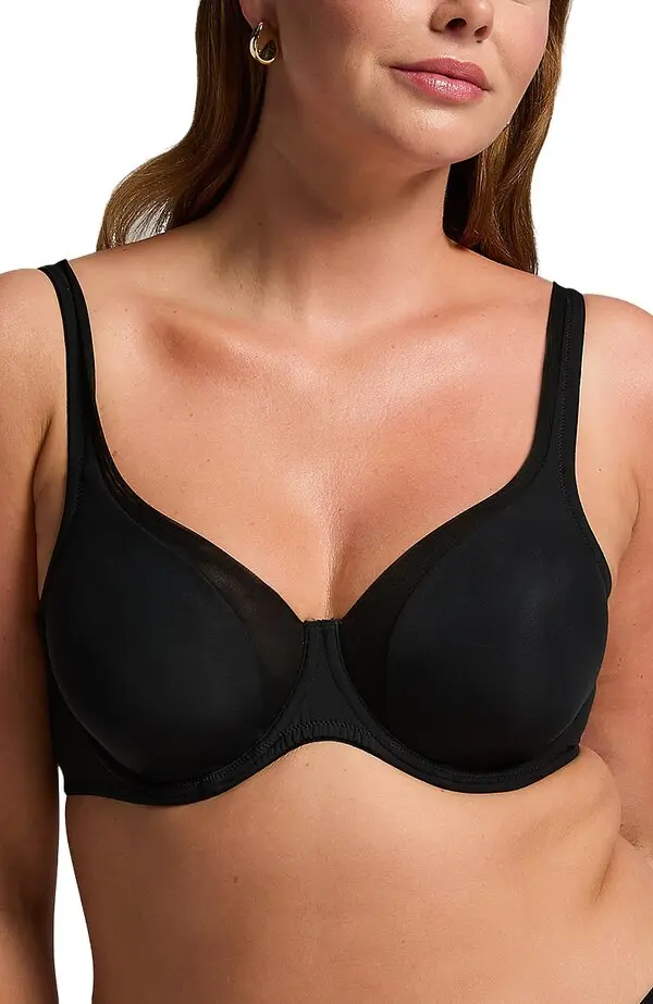 Hunkemoller Mesh Non Padded Underwired Bra - Black