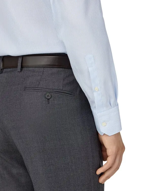 Boggi Milano Non-iron Dobby Naples Collar Dress Shirt