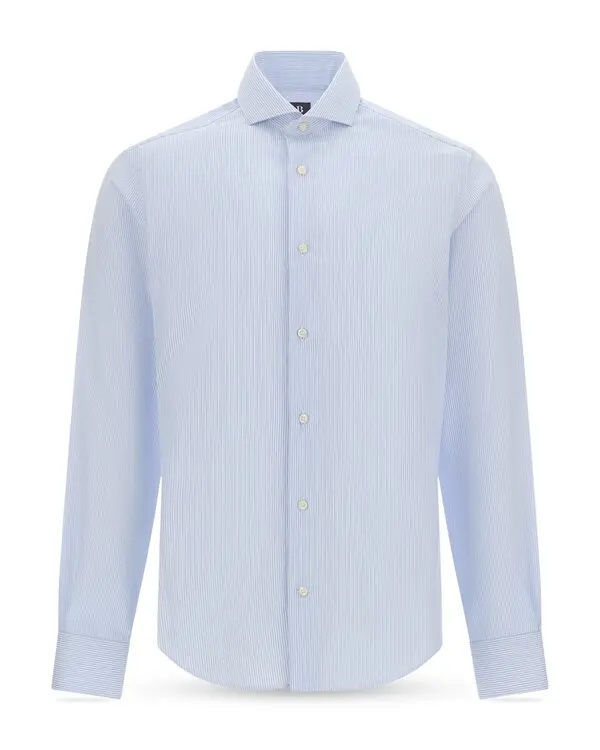 Boggi Milano Non-iron Dobby Naples Collar Dress Shirt
