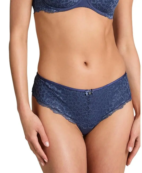 Hunkemoller Marine Brazilian Knickers - Blue Indigo