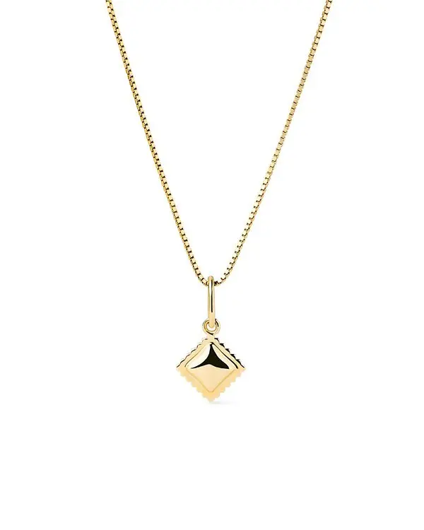 ANA LUISA Ravioli Charm Solid Yellow Necklace - Gold