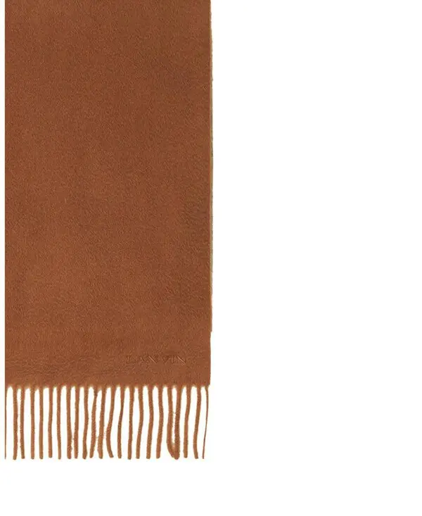 LANVIN Two-tone Cashmere Scarf - Beige/camel